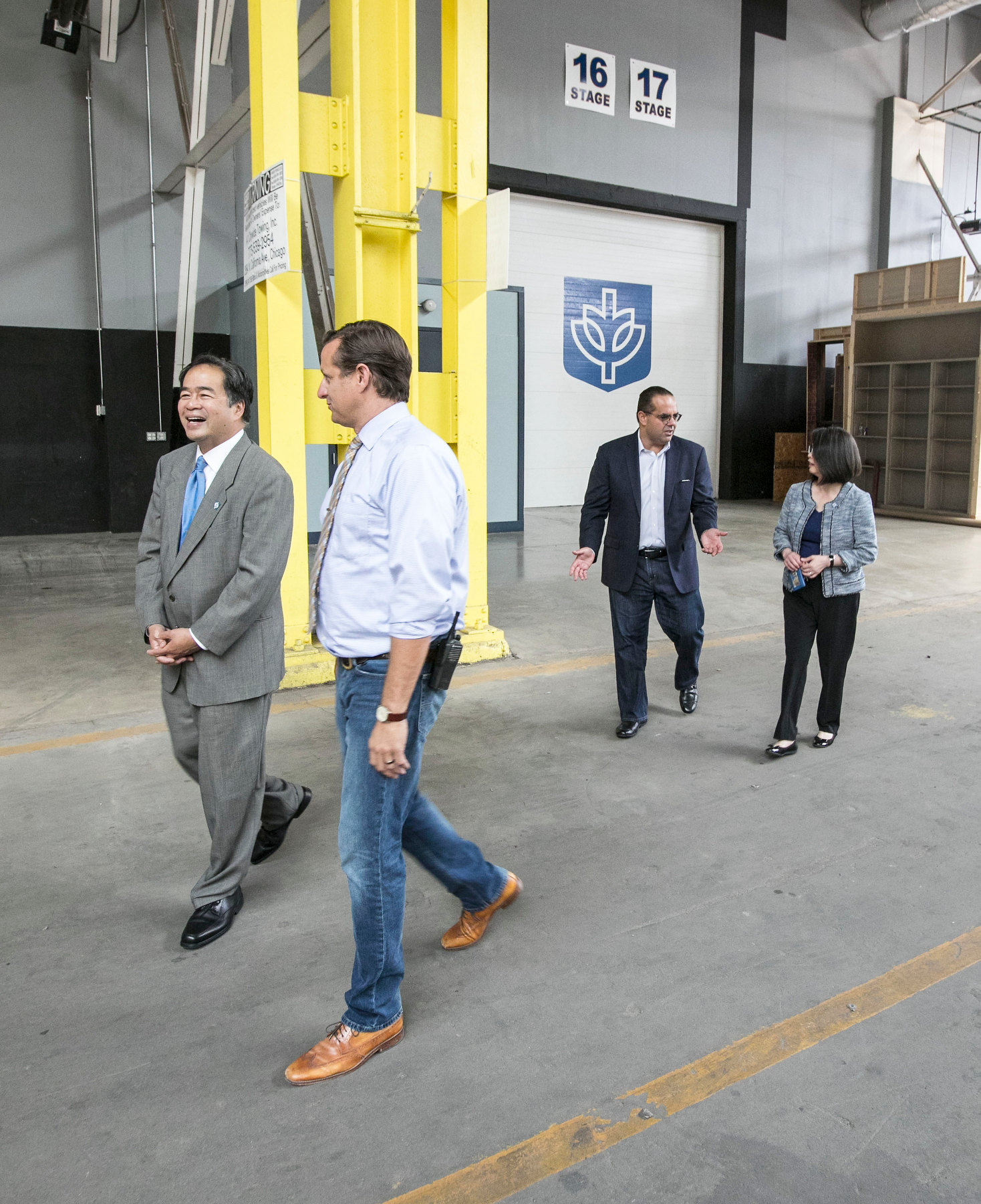 And... action! Dr. and Mrs. Esteban tour DePaul Cinespace studios ...