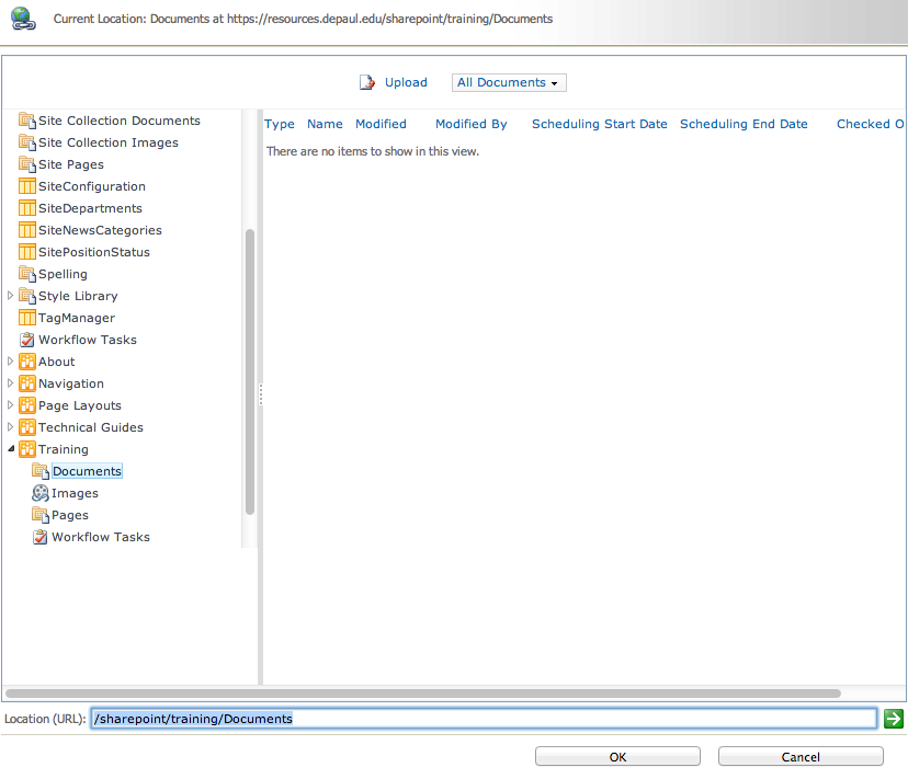 Uploading/Inserting Documents | Basics | SharePoint Information Site ...