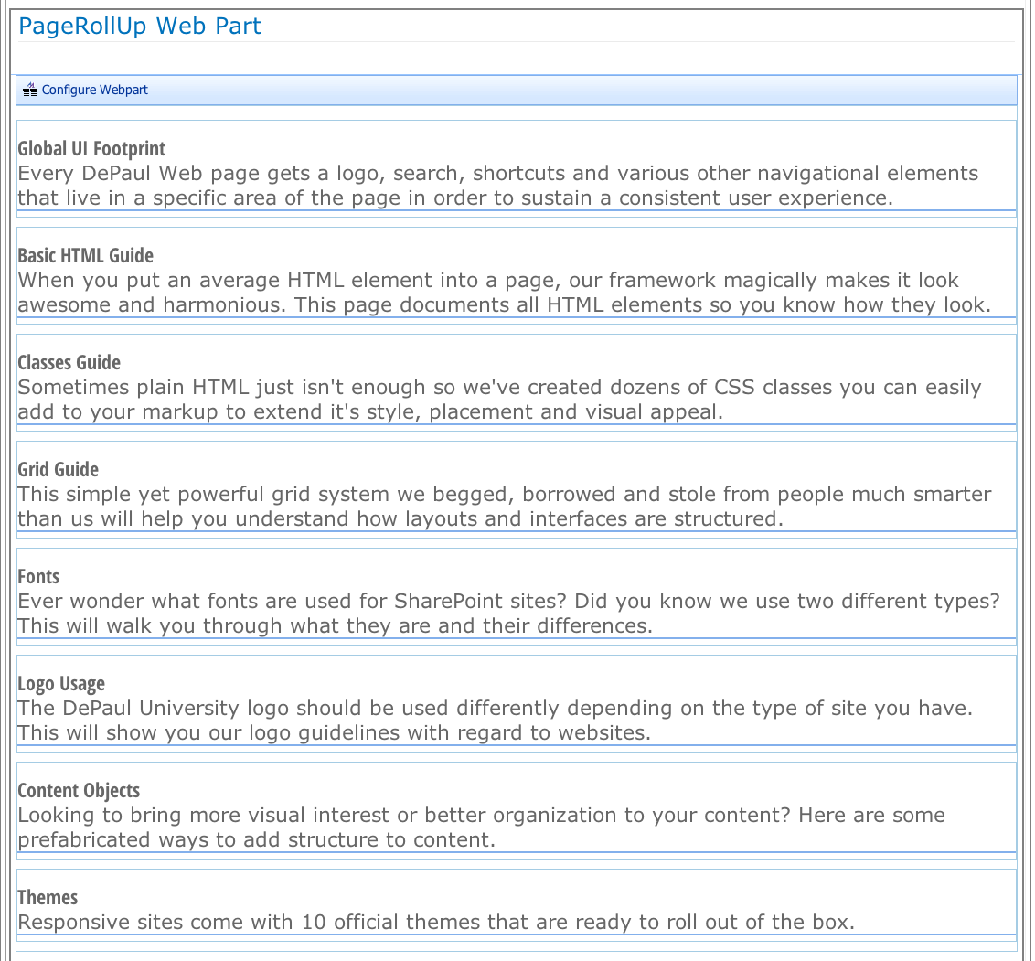 Instructions | Page Rollup | Web Parts | SharePoint Information Site ...