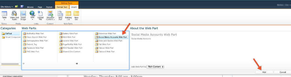 Social Media Web Part Instructions | Social Media | Web Parts ...