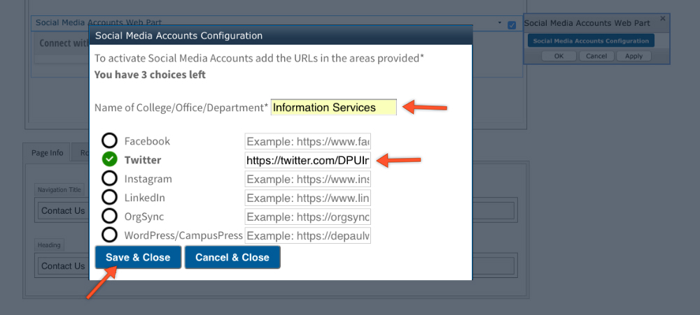 Social Media Web Part Instructions | Social Media | Web Parts ...