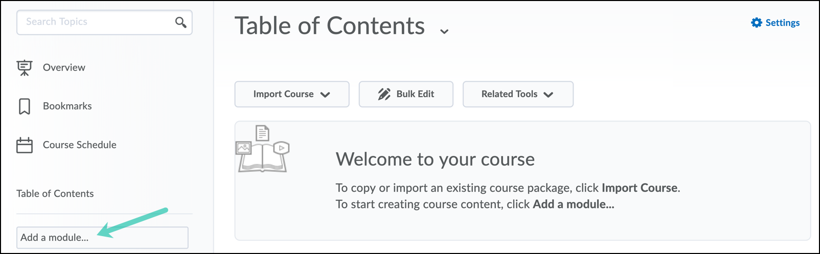 Creating Modules in D2L's Content Area | Content | Tools | Desire2Learn ...