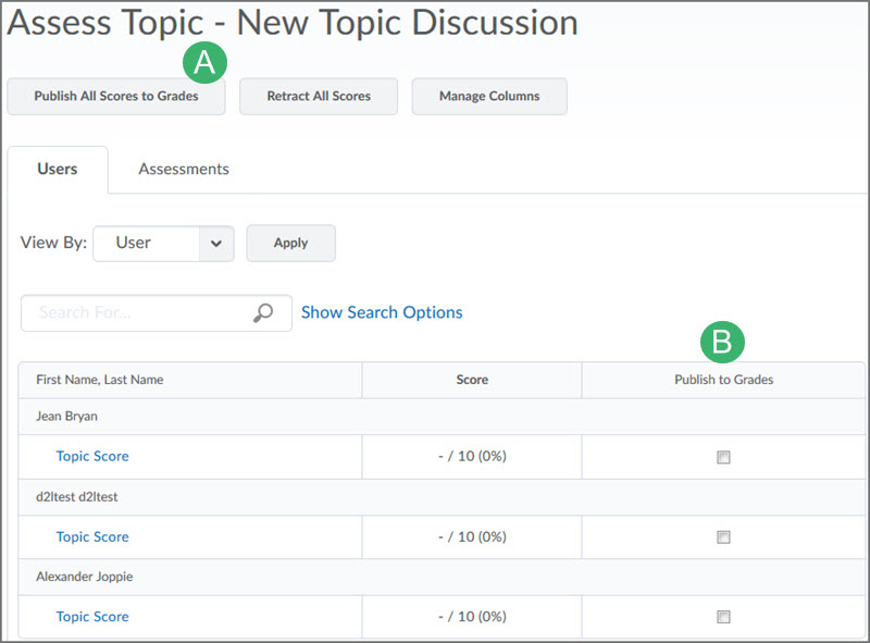 Grading Discussions in D2L | Discussions | Tools | Desire2Learn ...